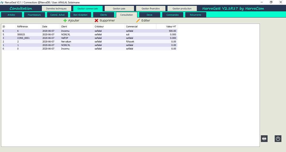 Manuel d'utilisation de NervaGest V2.0: Géstion des ventes. Logiciel de ...